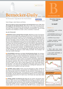 Bernecker Daily | Bernecker Börsenbriefe