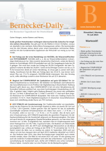 Bernecker Daily | Bernecker Börsenbriefe