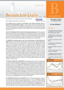 Bernecker Daily | Bernecker Börsenbriefe