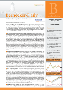 Der Aktionärsbrief | Bernecker Börsenbriefe