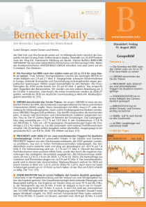 Bernecker Daily | Bernecker Börsenbriefe