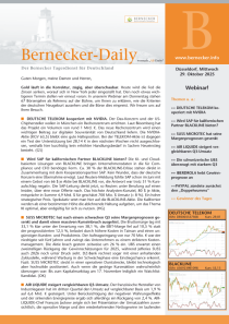 Bernecker Daily | Bernecker Börsenbriefe