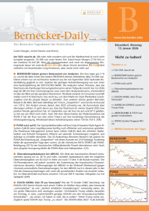 Bernecker Daily | Bernecker Börsenbriefe